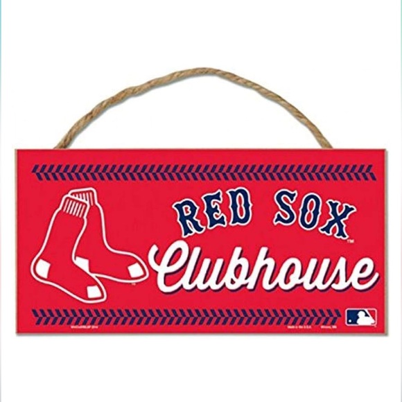 Wincraft | Wall Decor | Boston Red Sox Clubhouse Wood Sign With Rope ...